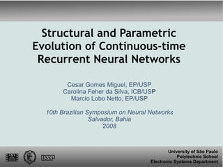 Neuroevolution in neural networks with dynamic neurons | PPT