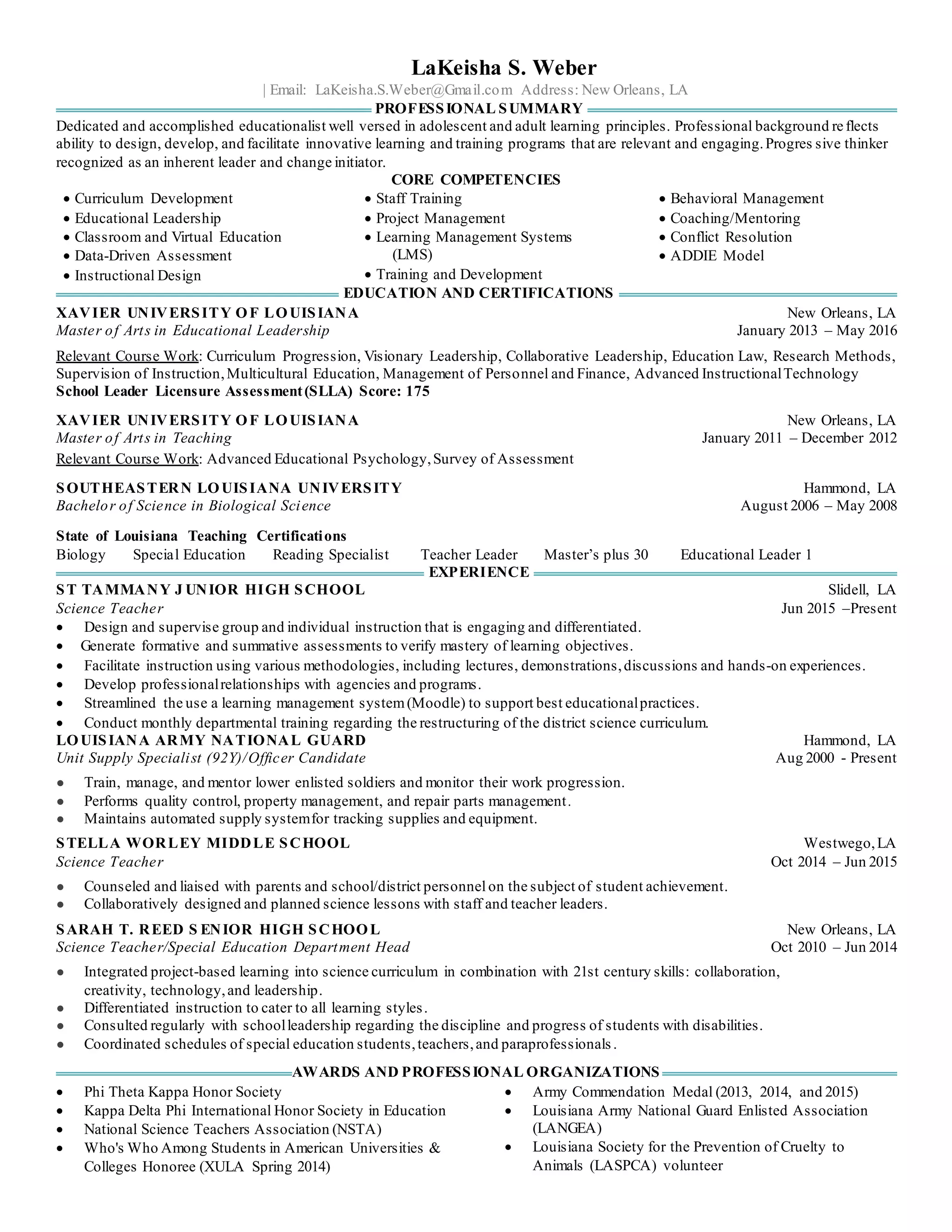 L. Weber Resume | DOCX