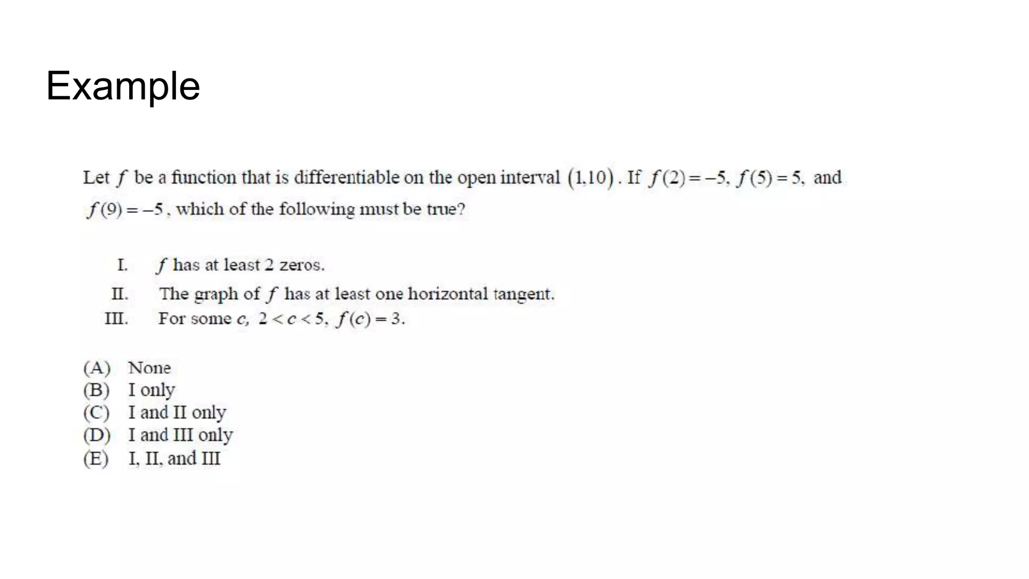 Ap review session continuity, differentiability and major theorems | PPT
