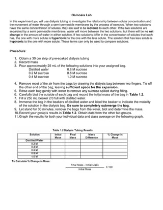 Aprevised osmosis lab | DOC