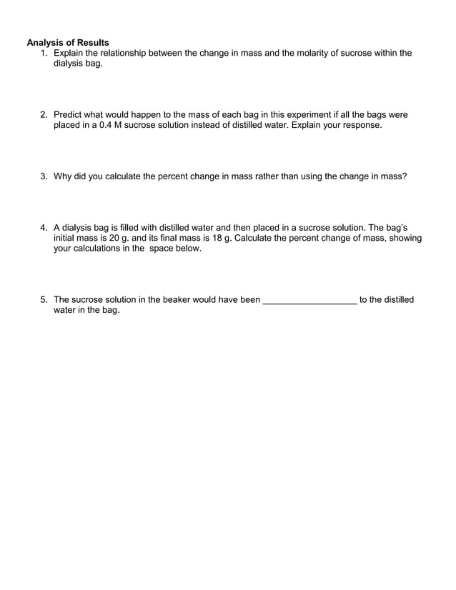 Aprevised osmosis lab | DOC