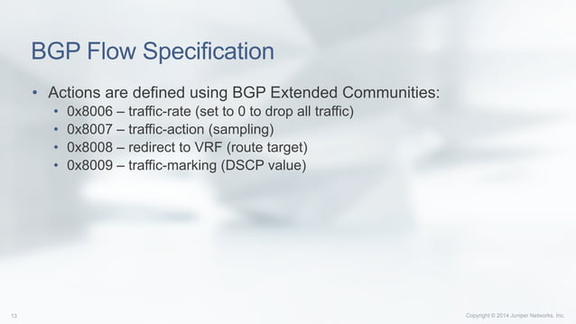DDoS Mitigation using BGP Flowspec | PDF