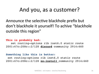 Selective blackholing - how to use & implement | PPT