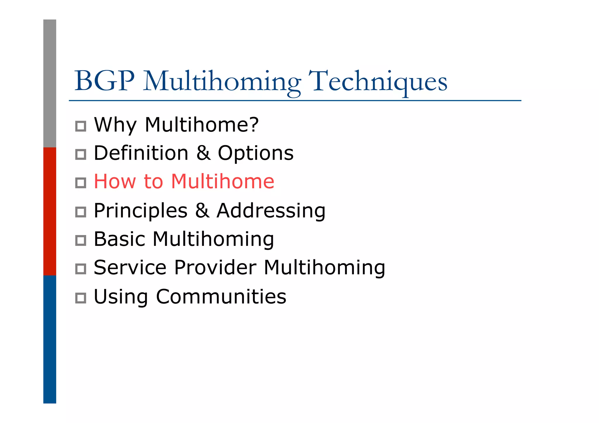 BGP Multihoming Techniques | PDF