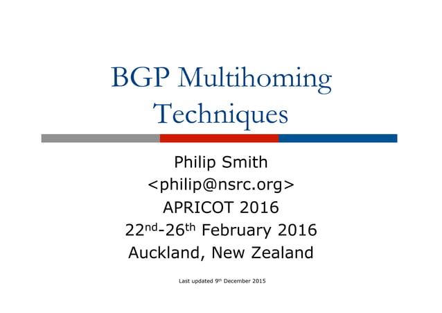 BGP Multihoming Techniques | PDF