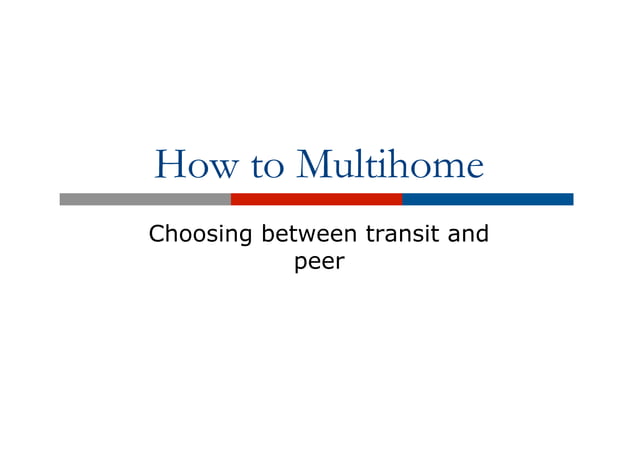 BGP Multihoming Techniques | PDF