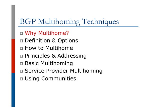 BGP Multihoming Techniques | PDF