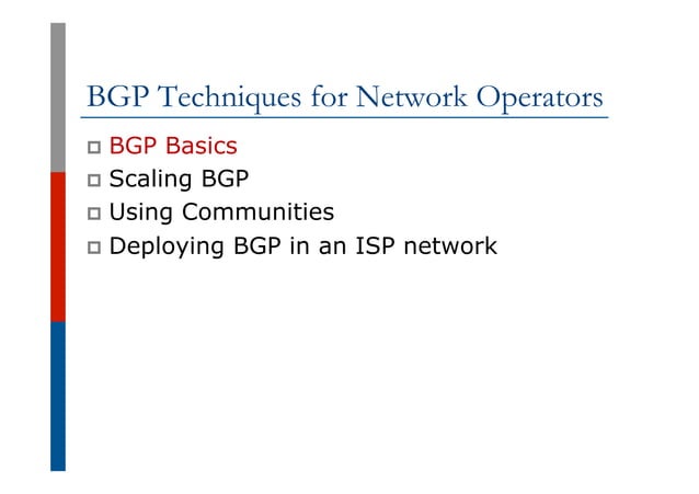 BGP Techniques for Network Operators | PDF