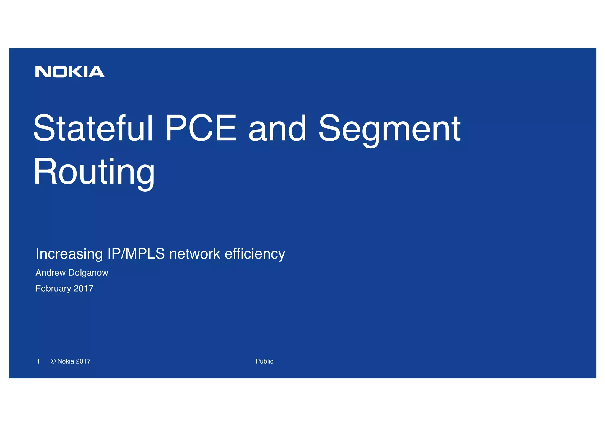 Stateful PCE and Segment Routing | PDF | Computer Networking | Computing