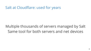 Network Automation with Salt and NAPALM: a self-resilient network | PDF