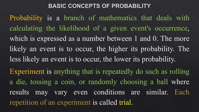 Basic Concepts of Probability - PowerPoint Presentation For Teaching | PPTX