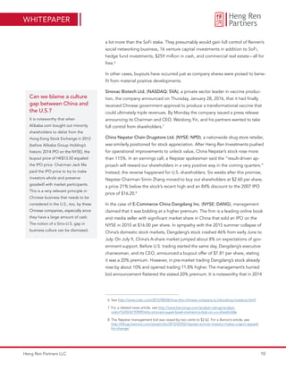 April 11, 2016 - Heng Ren White Paper on Chinese Buyouts | PDF