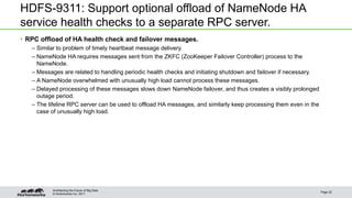 HDFS: Optimization, Stabilization and Supportability | PPT