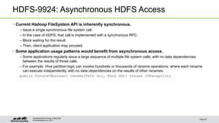 HDFS: Optimization, Stabilization and Supportability | PPT
