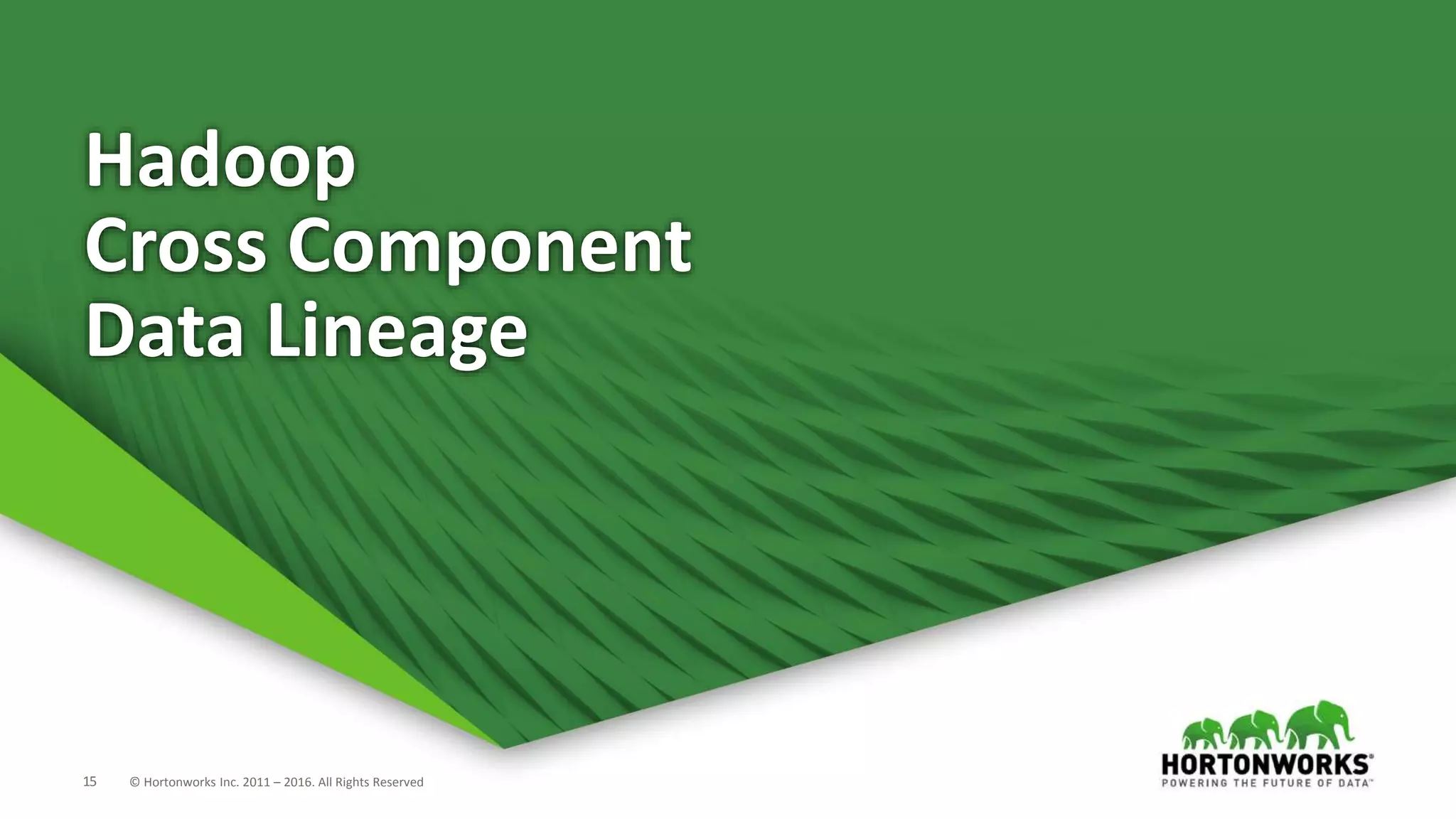 Apache Atlas: Tracking dataset lineage across Hadoop components | PPTX