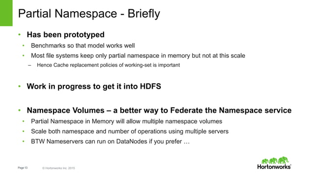Evolving HDFS to Generalized Storage Subsystem | PPT