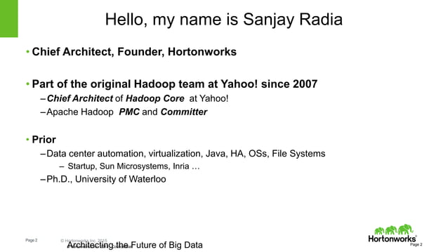 Evolving HDFS to Generalized Storage Subsystem | PPT