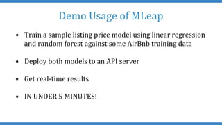 MLeap: Release Spark ML Pipelines | PPT