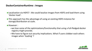 YARN and the Docker container runtime | PPTX