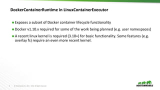 YARN and the Docker container runtime | PPTX