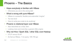 Apache Phoenix and HBase: Past, Present and Future of SQL over HBase | PPT