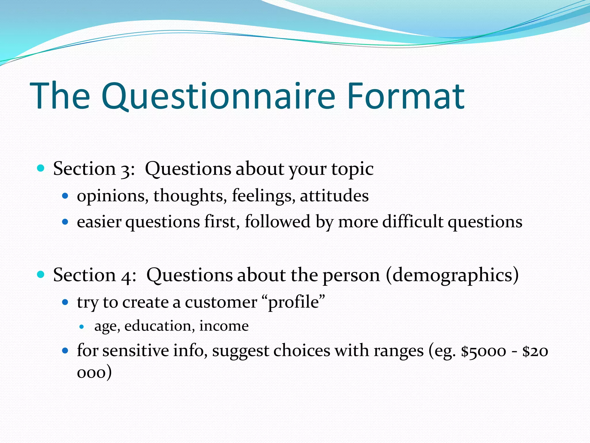 April 15 creating questionnaires | PPT
