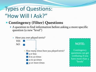 April 15 creating questionnaires | PPT
