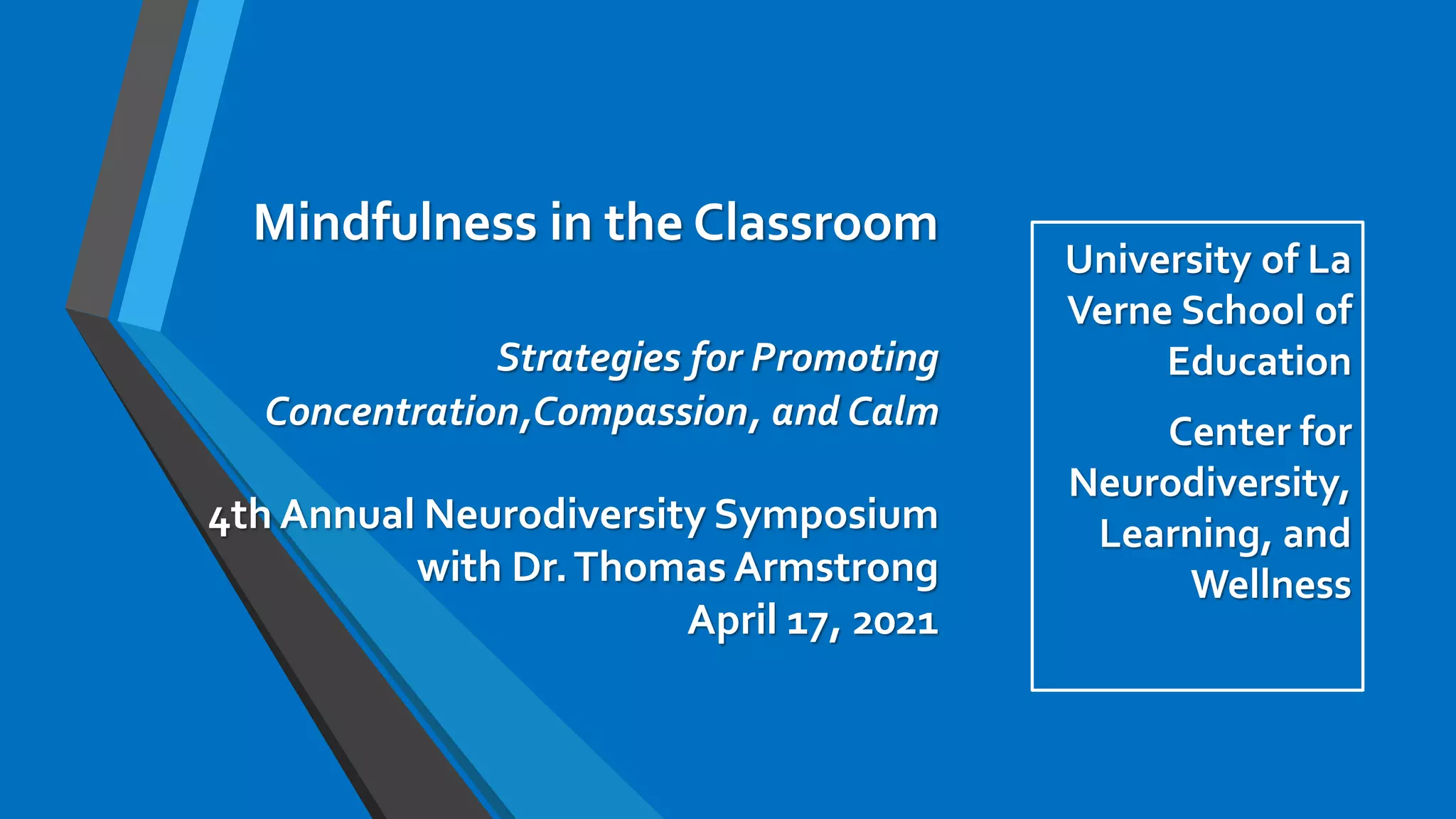 Mindfulness in the Classroom [handouts] | PPTX