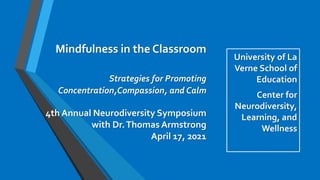 Mindfulness in the Classroom [handouts] | PPTX