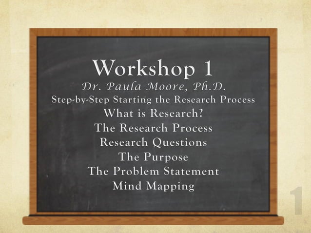 Research Methods Workshop I | PDF