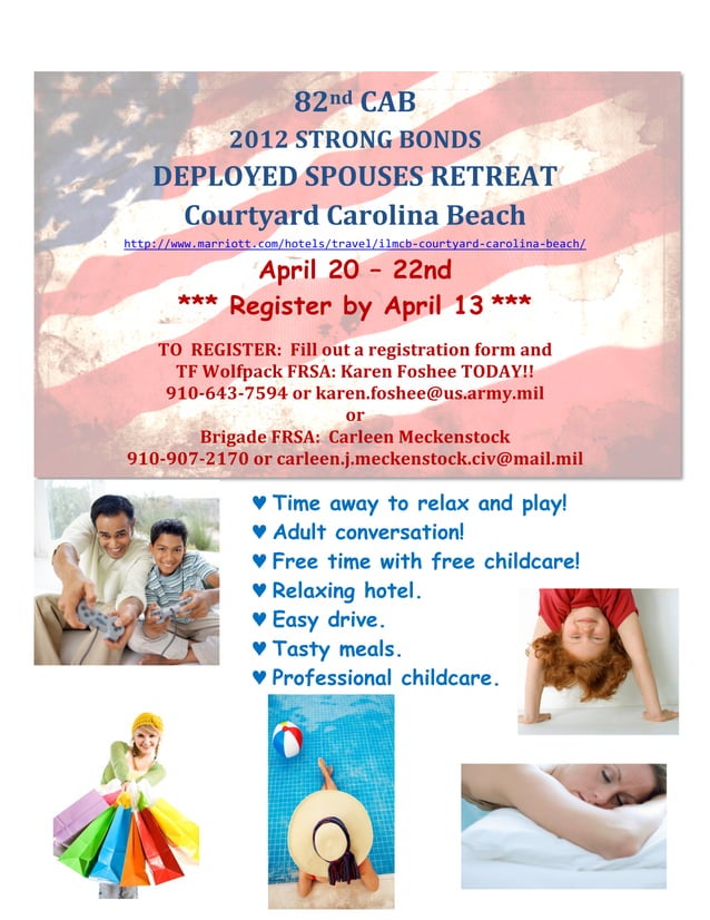 April 20-22 Strong Bonds Retreat Flyer & Form | PDF