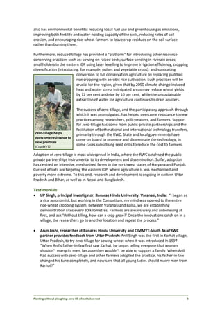 April 2010 DFID CIMMYT Case Study Zero Till Wheat | PDF