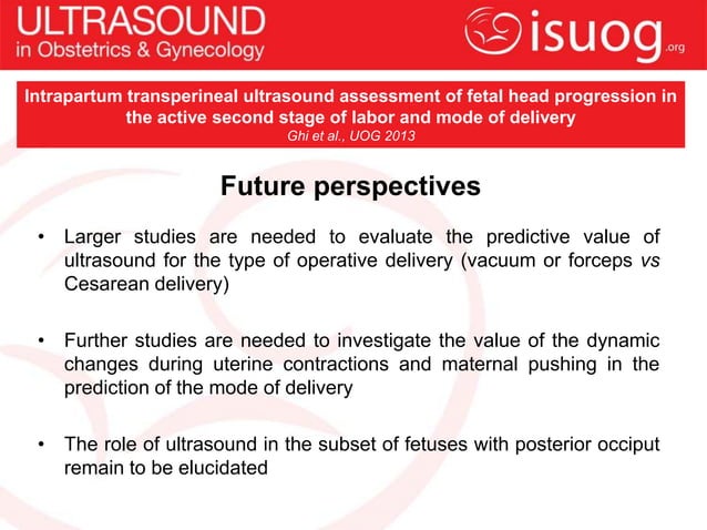 UOG Journal Club: Intrapartum transperineal ultrasound assessment of ...