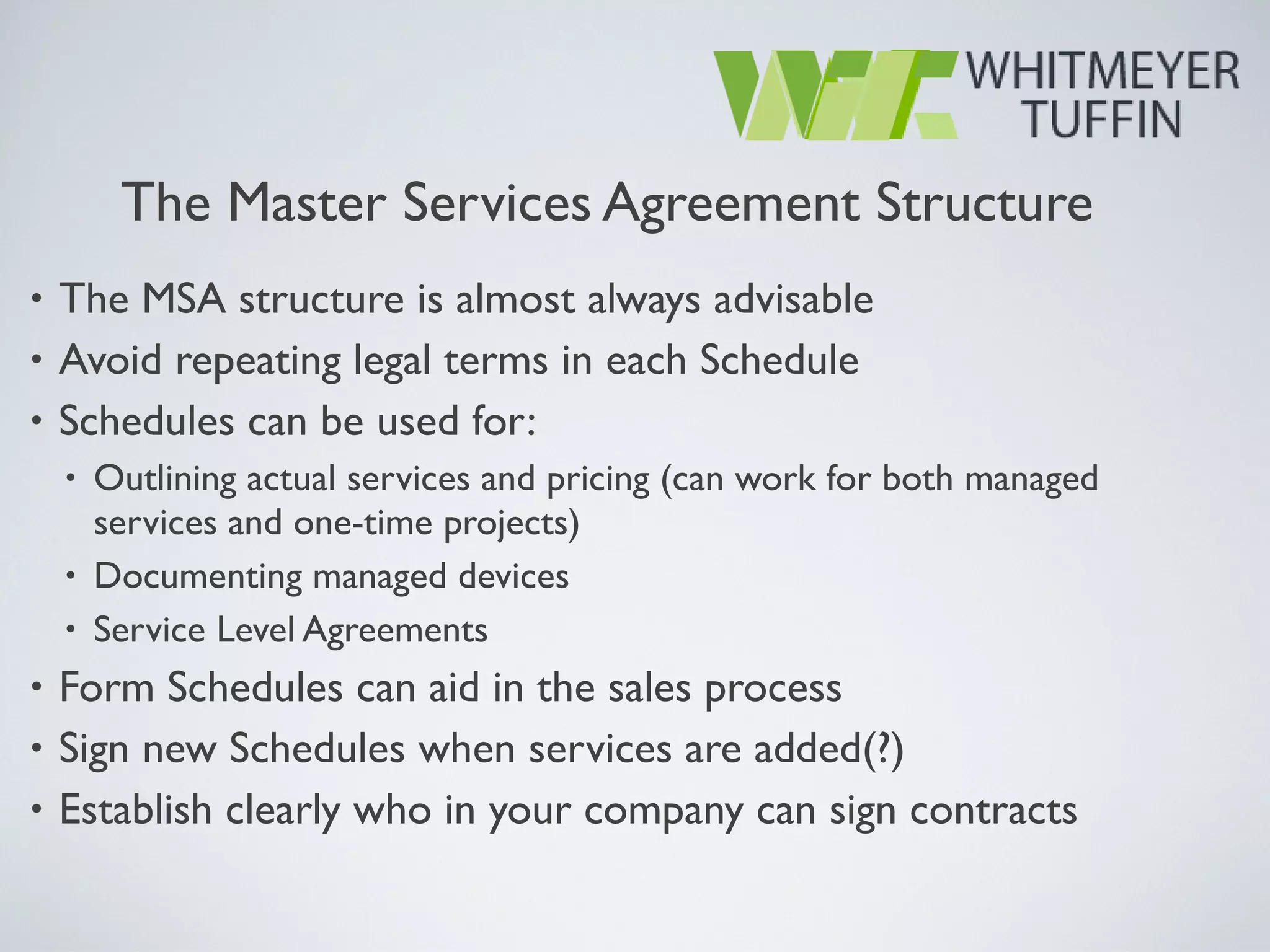 Managed Service Provider Contracts | PPT