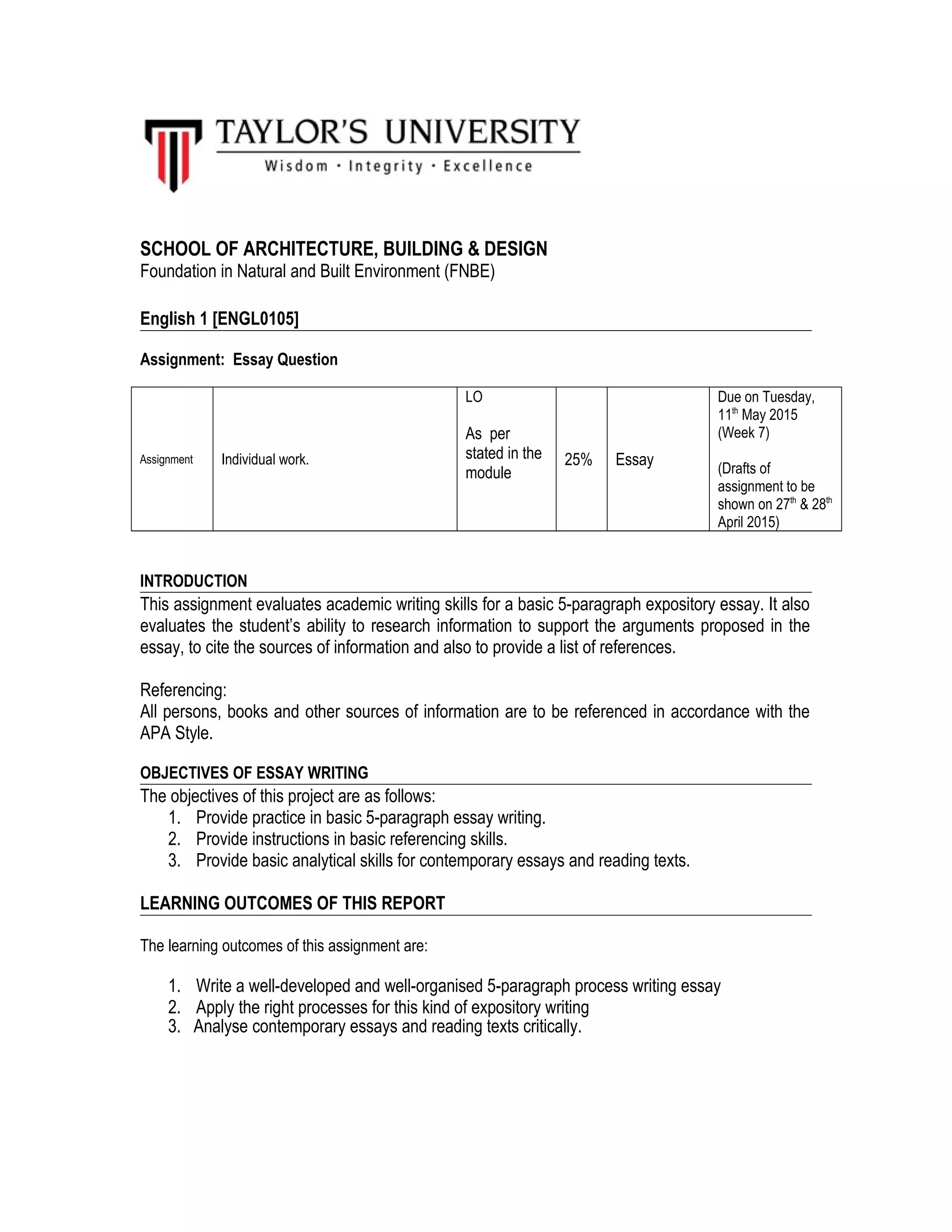 English Assignment 1 | DOC