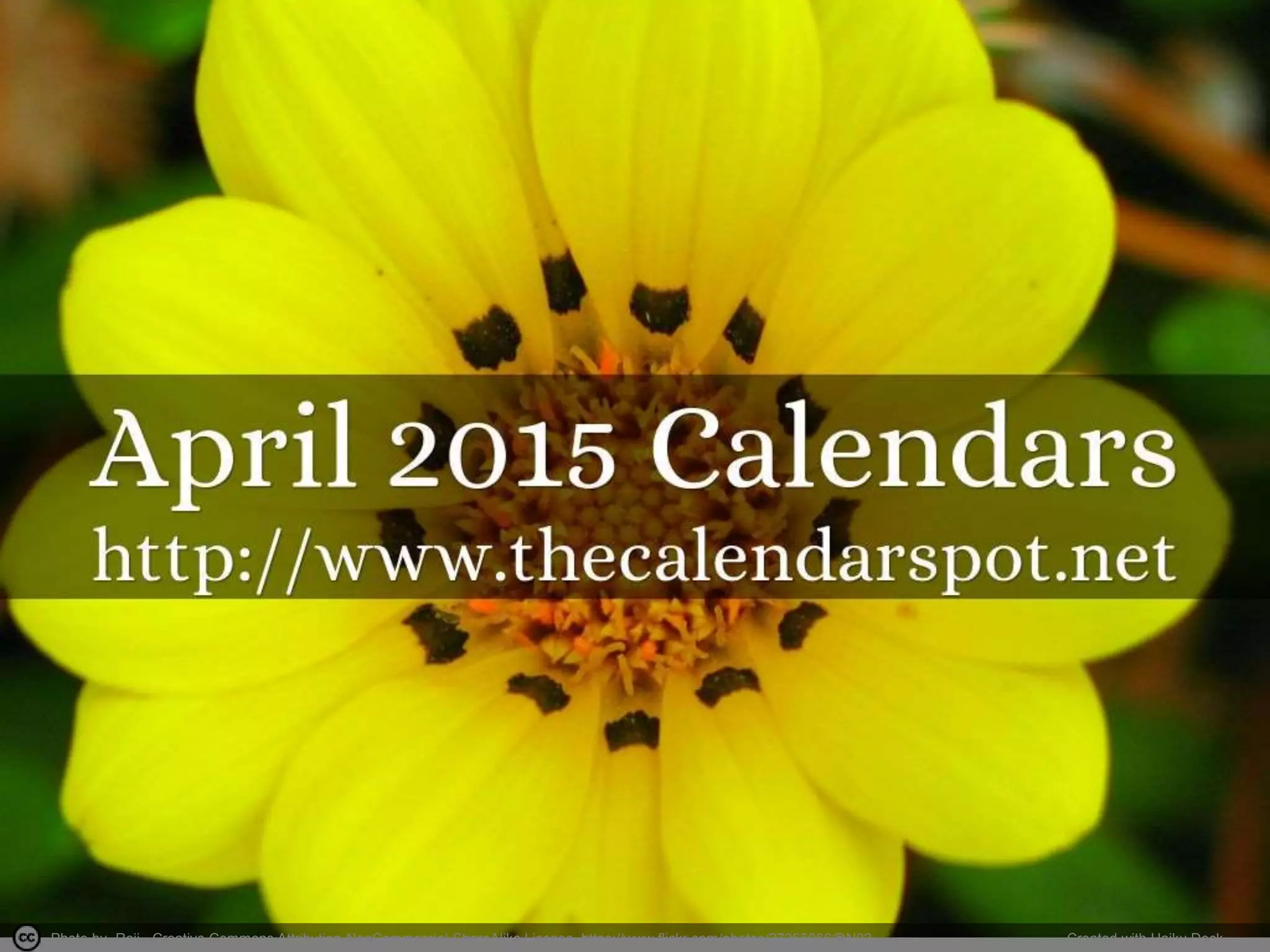 April 2015 Calendars | PPTX | Business | Business and Finance