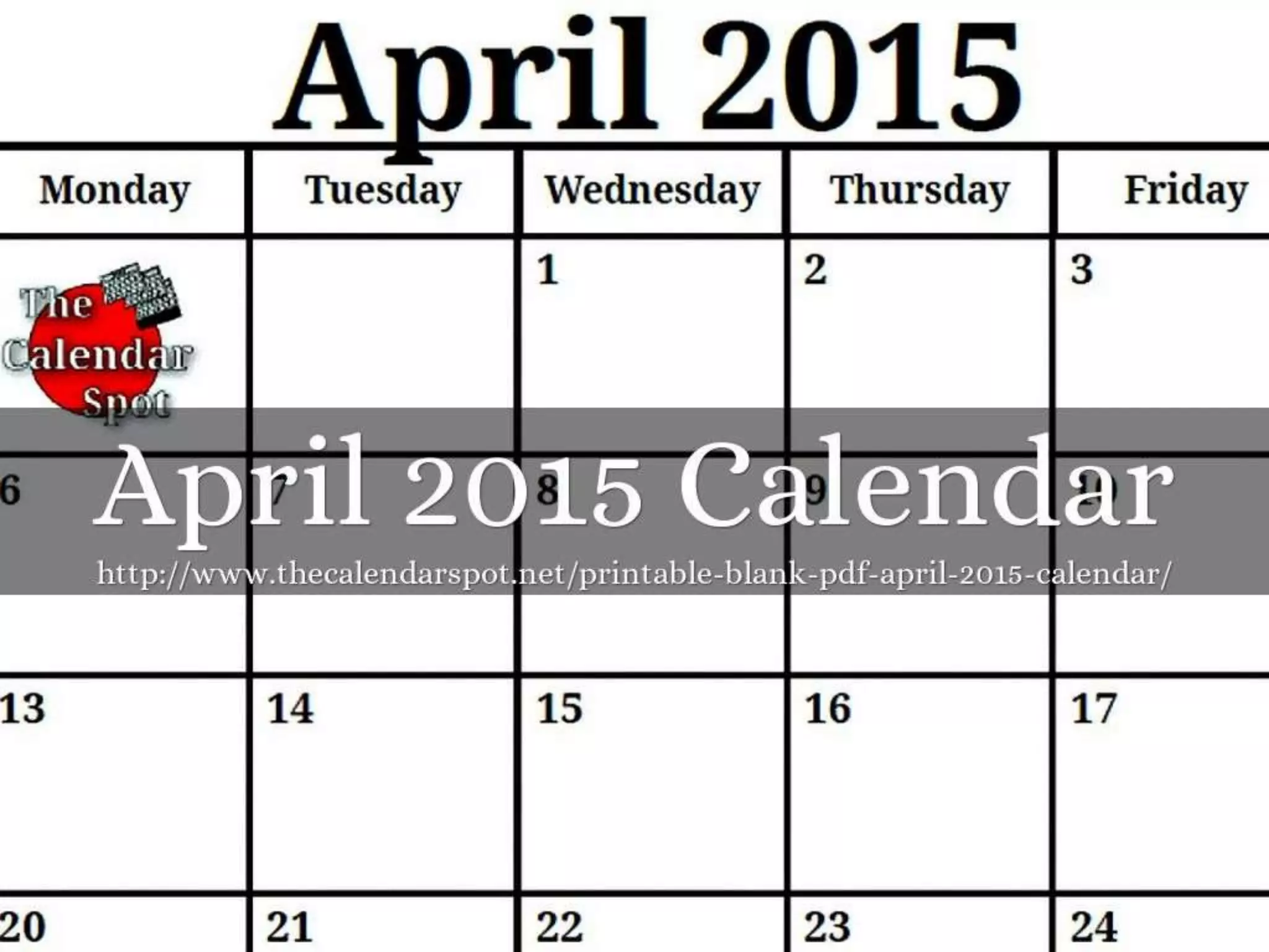 April 2015 Calendars | PPTX