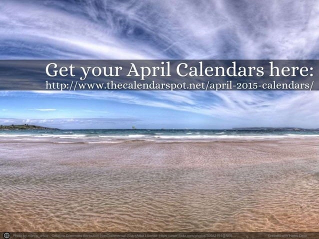 April 2015 Calendars | PPTX | Business | Business and Finance