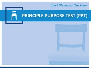 International Tax - Digital Economy, Principle Purpose Test (PPT) and M ...