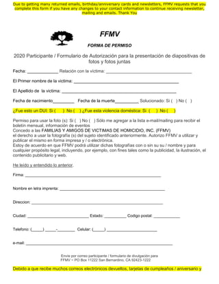 Families & Friends of Murder Victims, INC | PDF