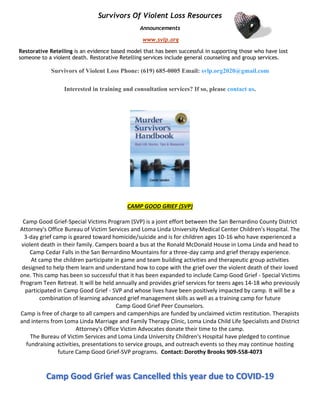 Families & Friends of Murder Victims, INC (FFMV) | PDF