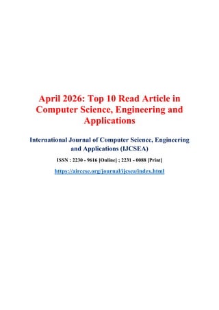 April 2026: Top 10 Read Article in Computer Science, Engineering and ...