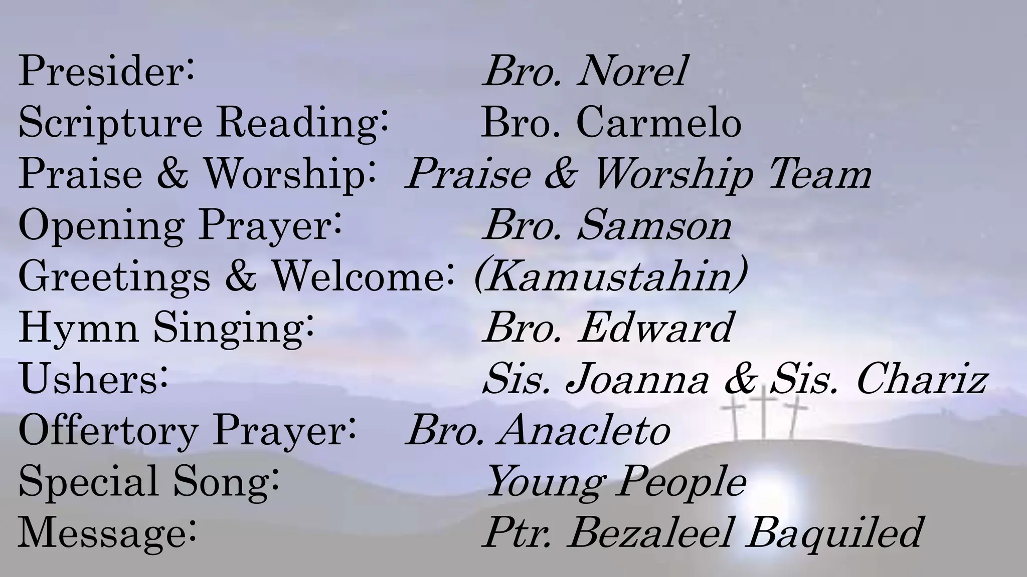 SUNDAY WORSHIP SERVICE EVERY SUNDAY PROGRAM | PPTX