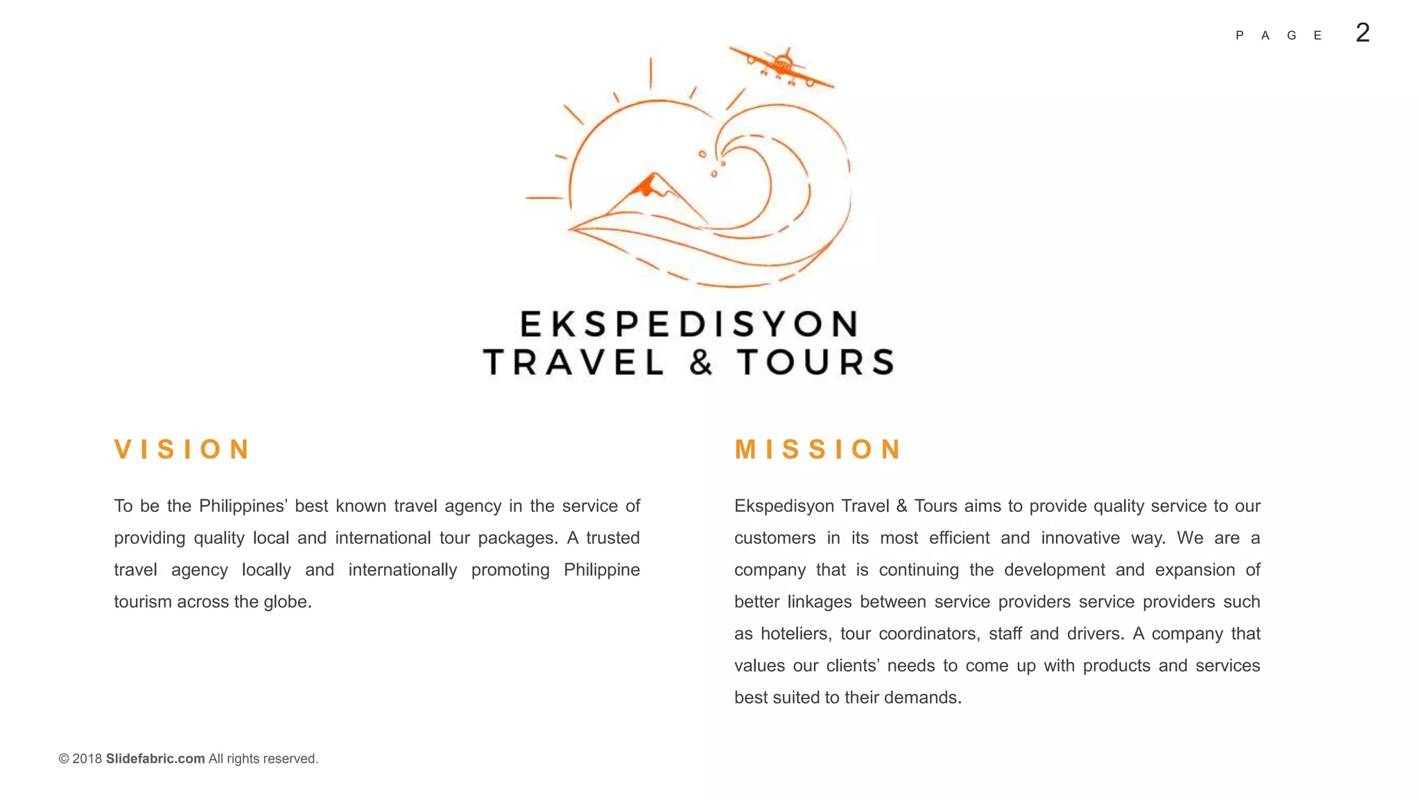 Travel Agency Profile Sample | PPTX