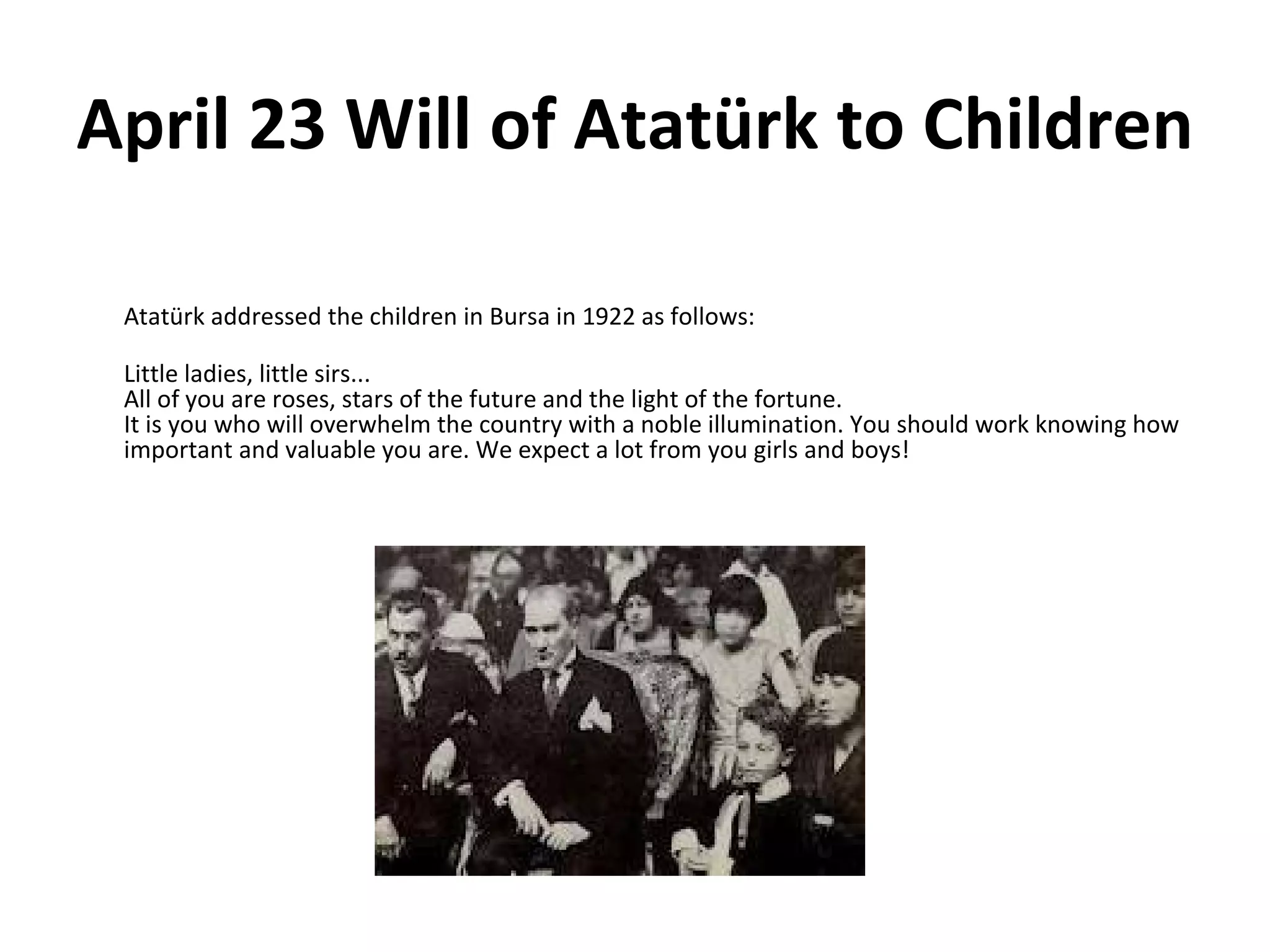 April 23 International Children's Day | PPT