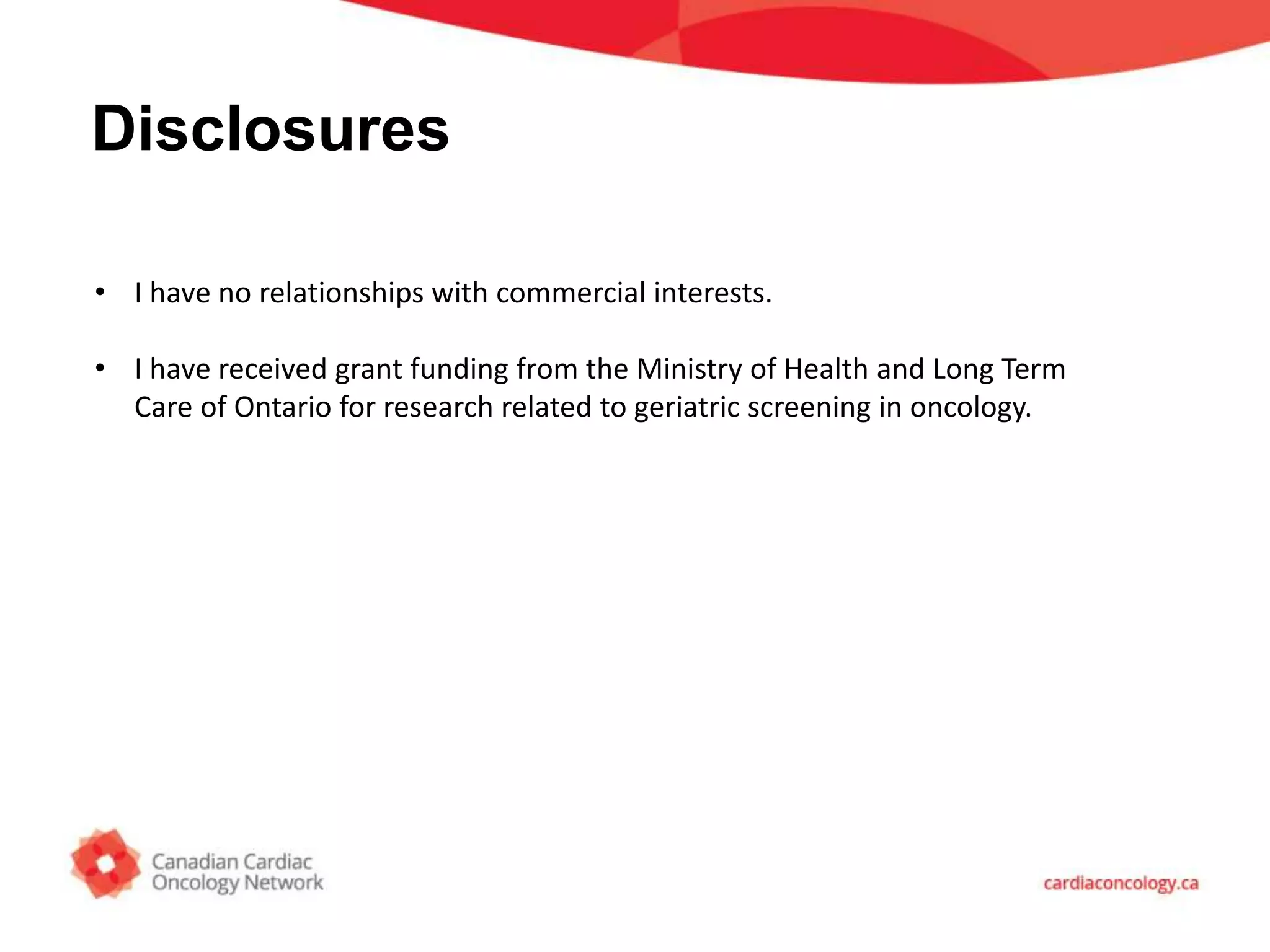 Geriatric Cardio-Oncology | PPTX