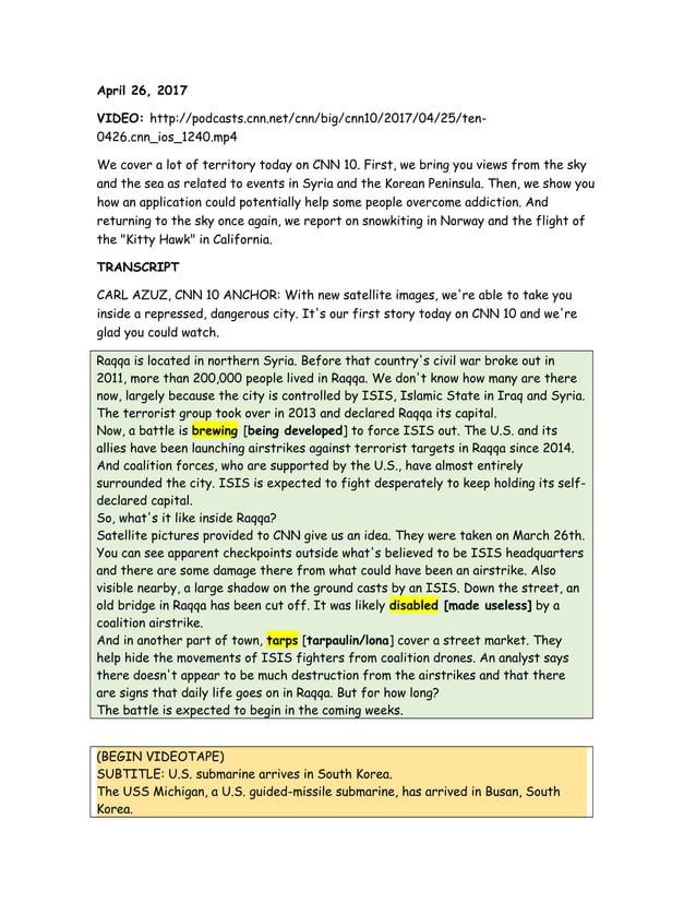 April 26 Transcript | DOC | Physical Therapy | Wellness