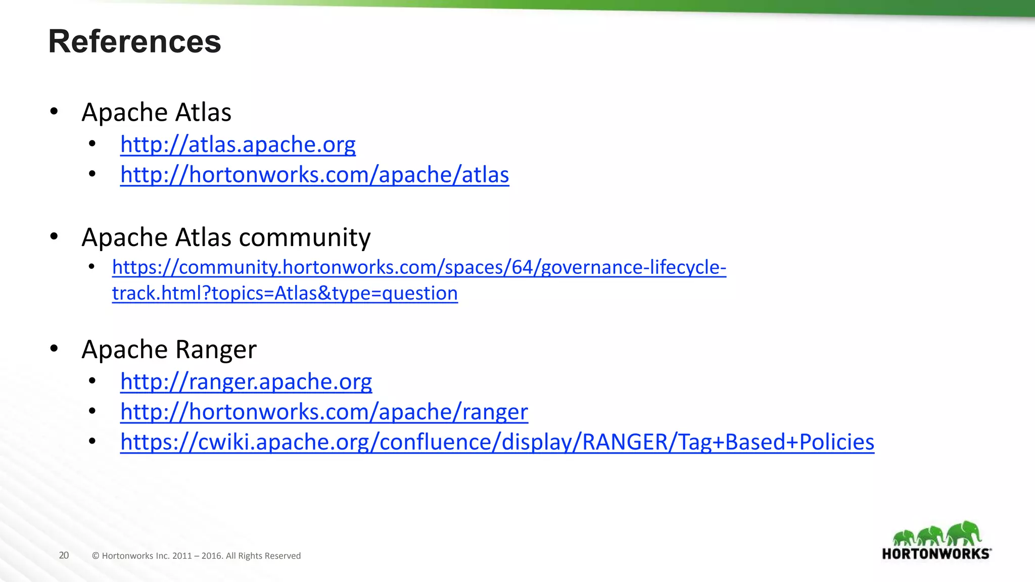 Apache Atlas: Governance for your Data | PPTX | Cloud Computing | Internet