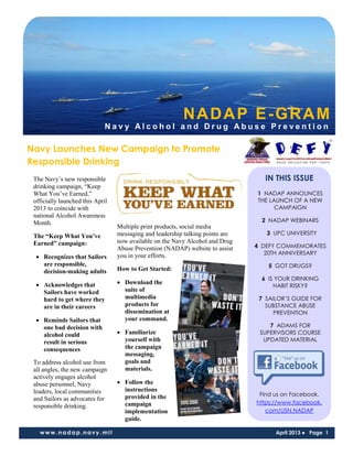 NADAP E-Gram April 2013 | PDF