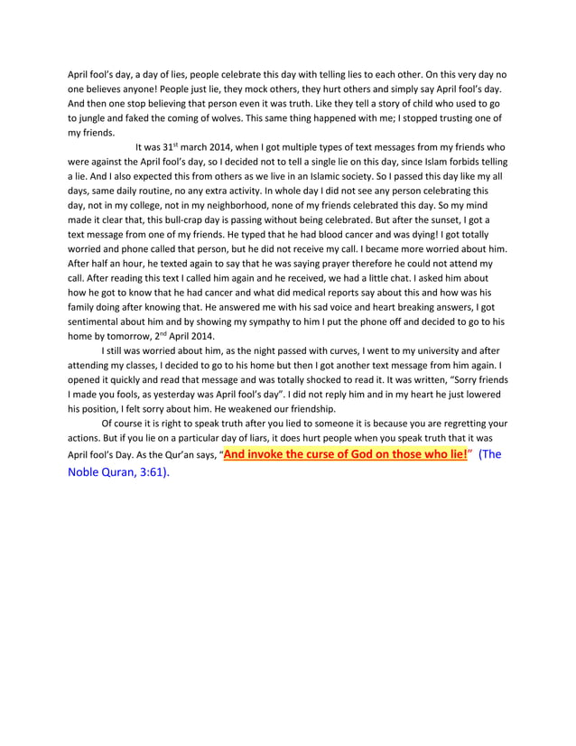 April fools day | PDF